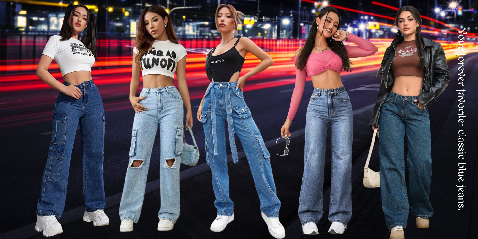 Glossia Fashion | Trendy High-Waist Stretch Jeans for Women